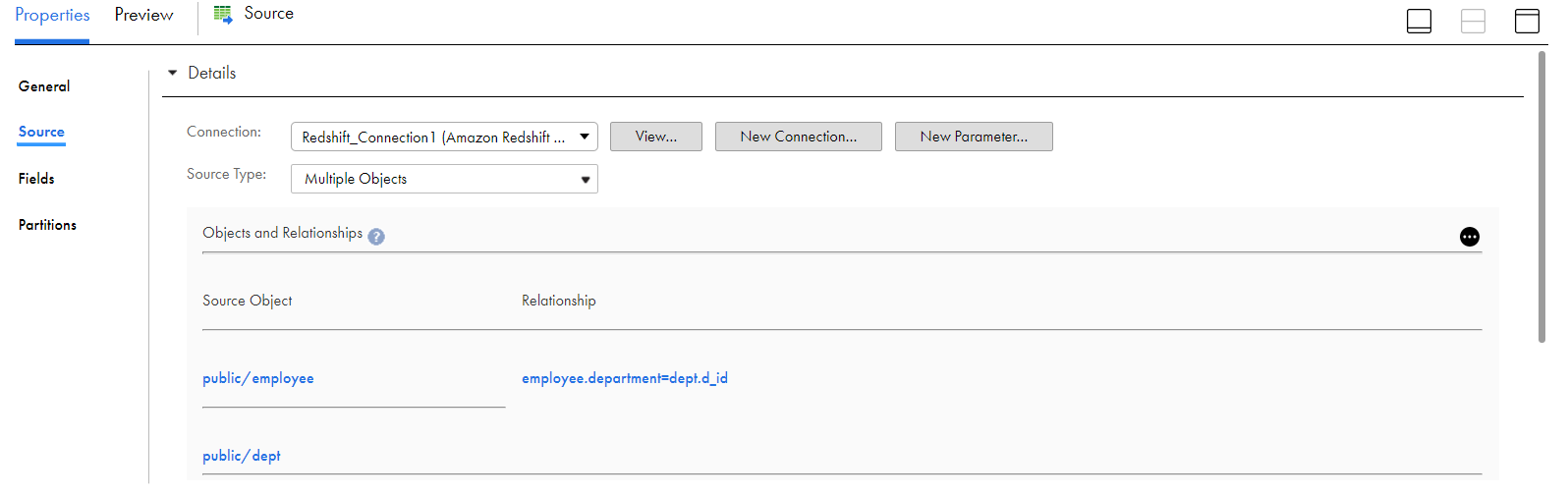 Adding multiple source objects